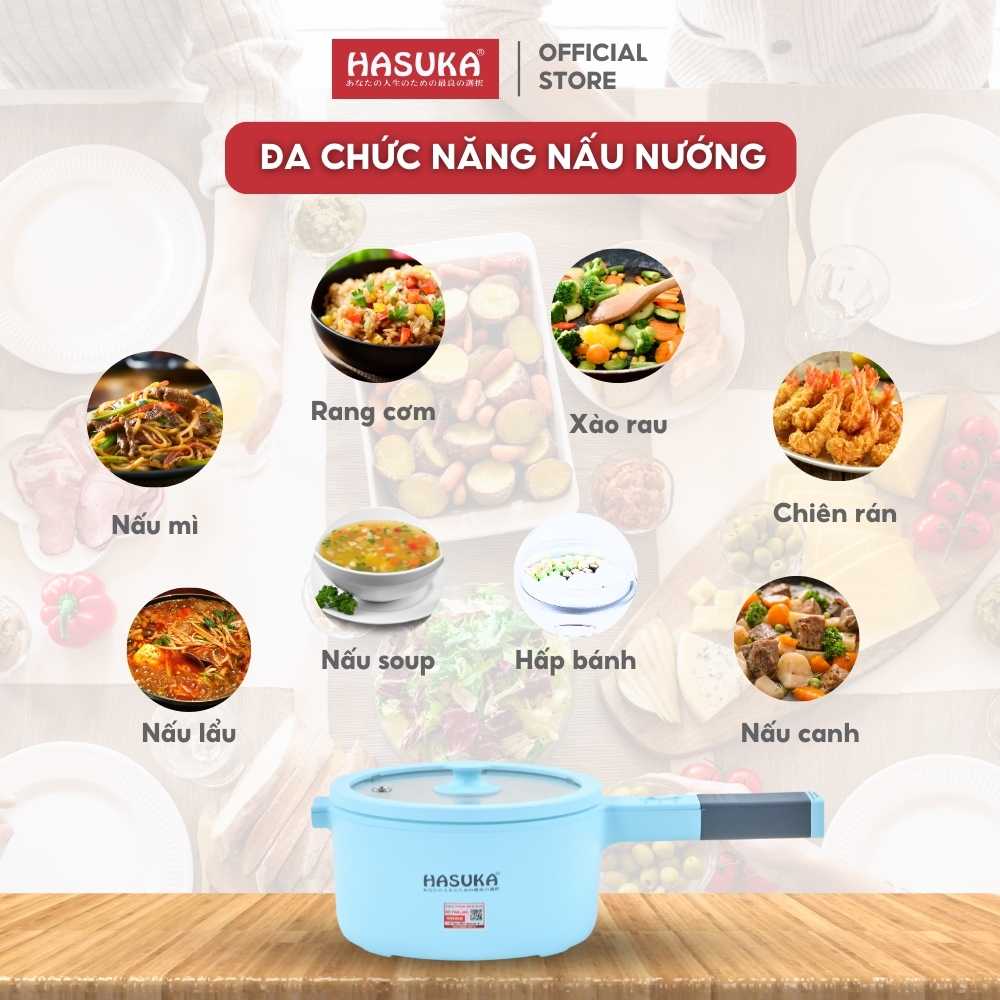 NỒI LẨU ĐIỆN ĐA NĂNG MINI HASUKA HSK-555